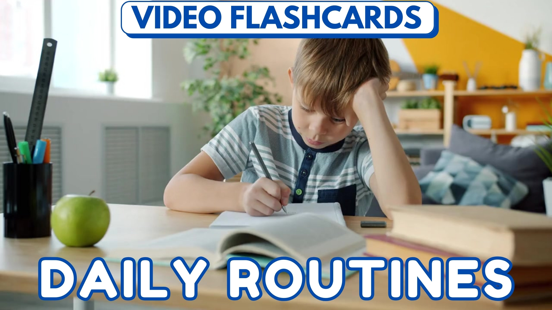 Daily Routines Vocabulary Video Flashcards. For kindergarten kids and English language learners ...